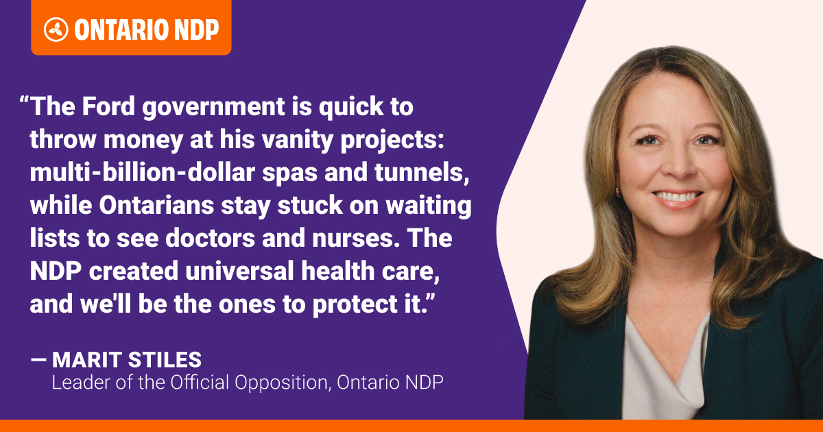 NDP: Doug Ford’s cuts are putting our health care system on the brink ...