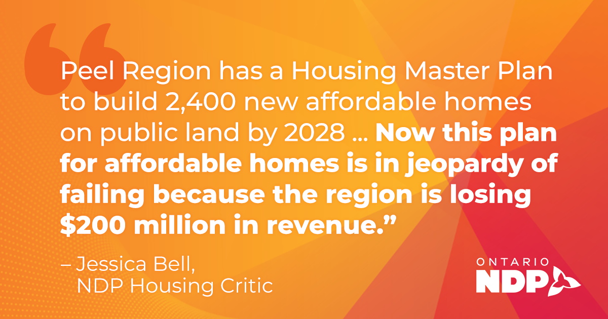NDP: Ford rips off municipalities; puts affordable housing plans at ...